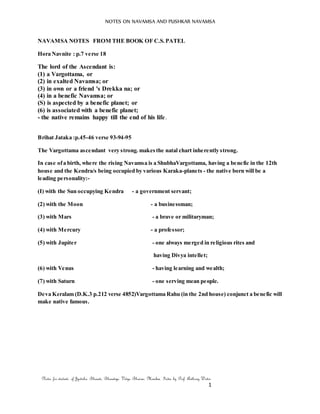 VEDIC ASTROLOGY:NAVAMSA AND PUSHKAR NAVAMSA | DOCX