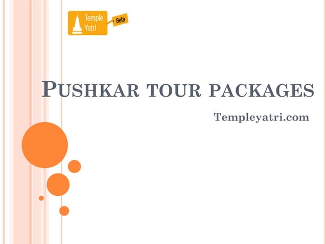 Pushkar tour packages | PDF