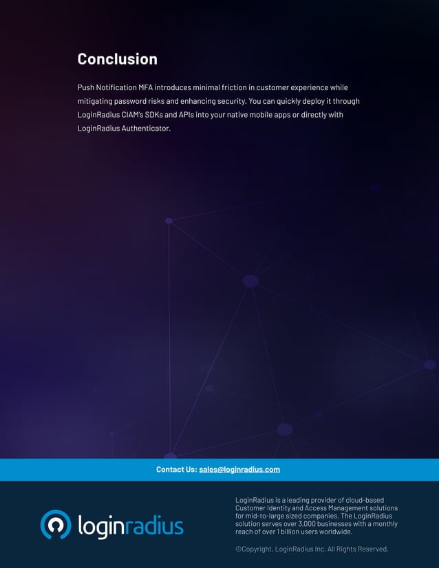 LoginRadius: Enhancing Security with Push Notification MFA | PDF