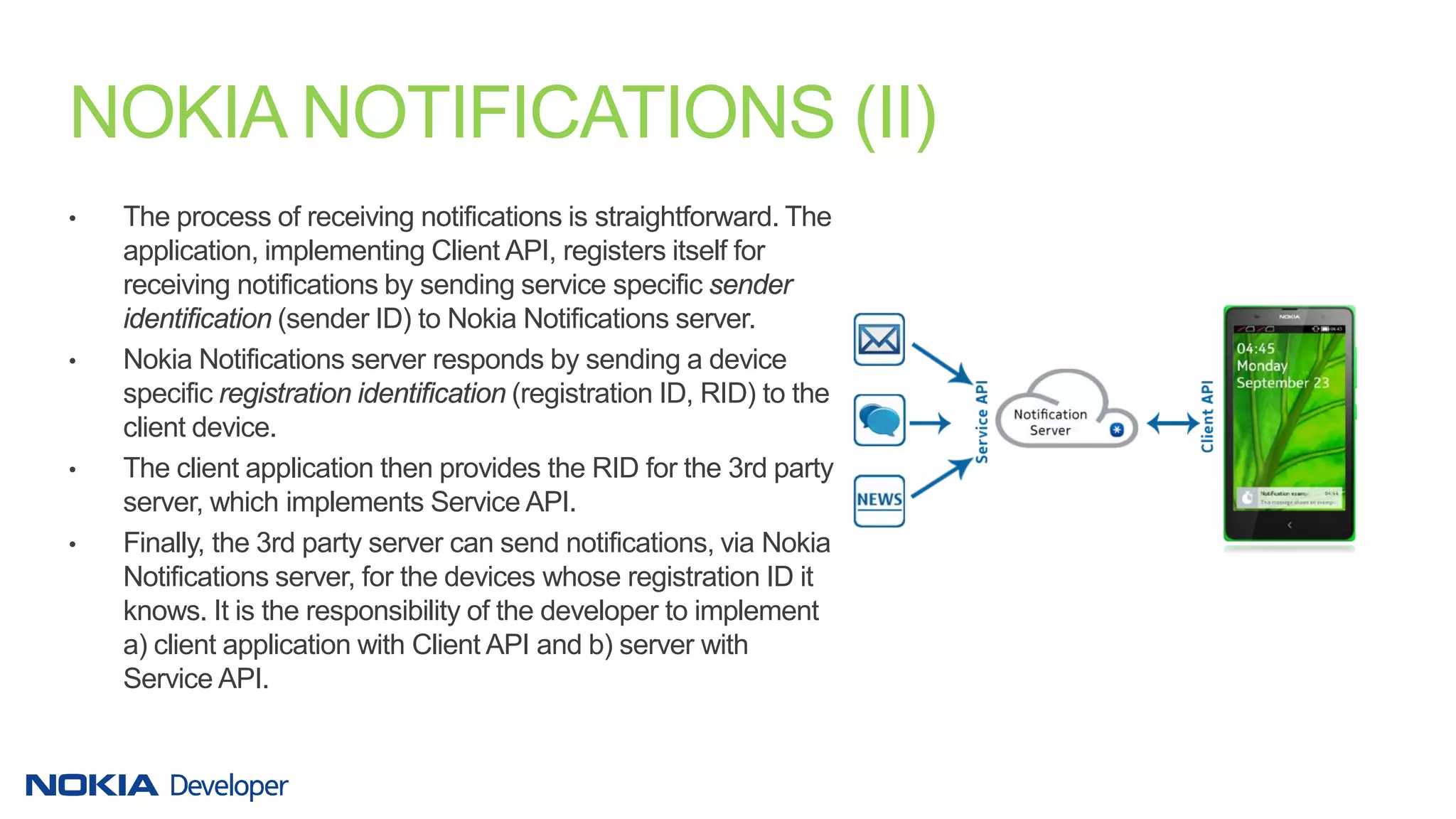 Push notifications on Nokia X | PDF