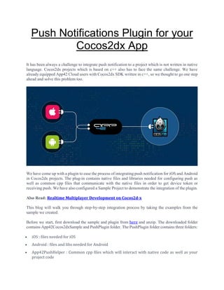 Complete steps to Integrate Push Notification for Your Cocos2dx App with Push Notifications ...