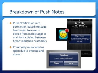 Push notificationsppt | PPTX | Email | Internet