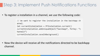 Push notifications with dashboard and swift | PPT