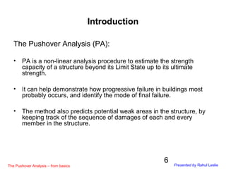 The Pushover Analysis from basics - Rahul Leslie | PPT