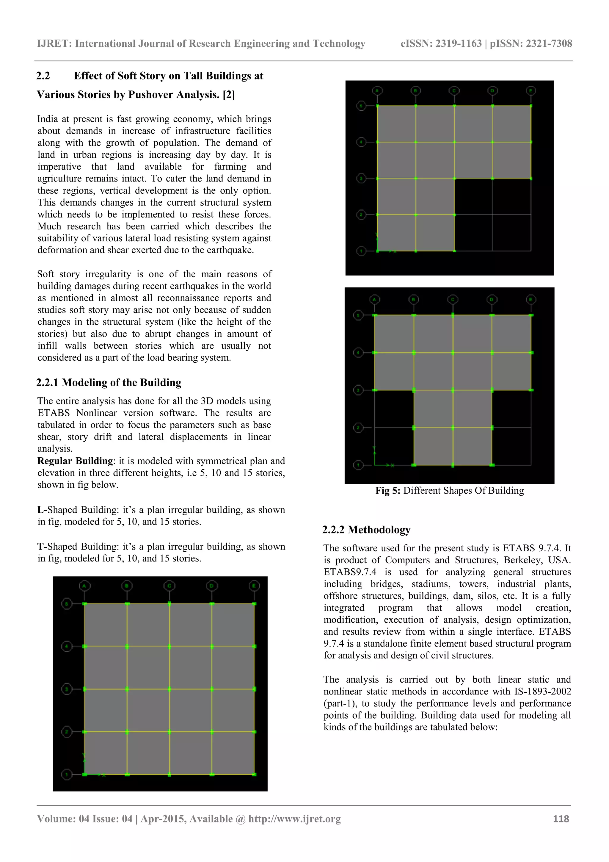 Pushover analysis of rc frame structure with floating column and soft story in different ...