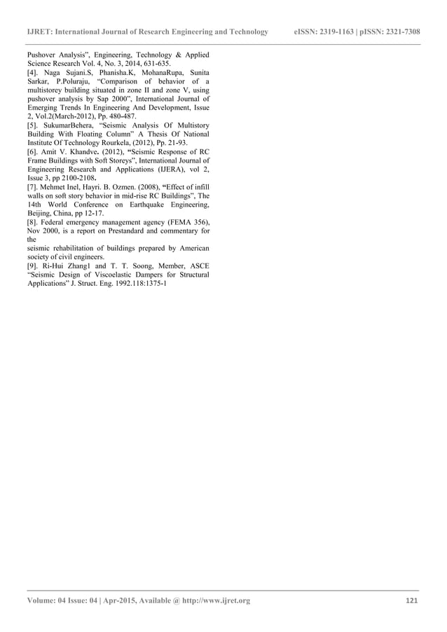 Pushover analysis of rc frame structure with floating column and soft story in different ...