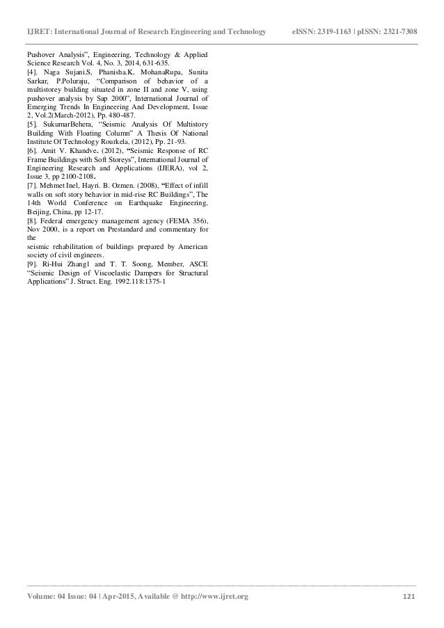 Pushover Analysis Of Rc Frame Structure With Floating Column And Soft