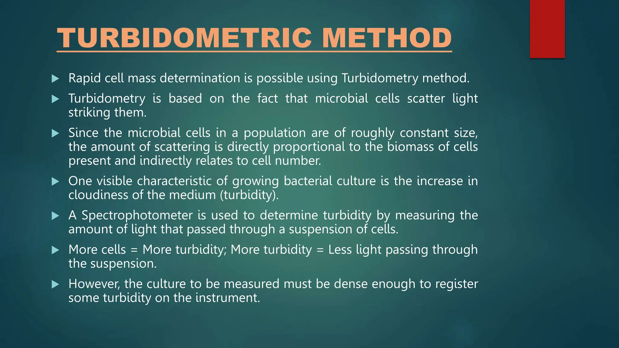 The methods of bacterial growth measurement | PPTX