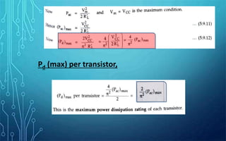 Push pull class b amplifier | PPTX