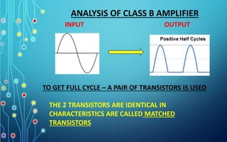 Push pull class b amplifier | PPTX