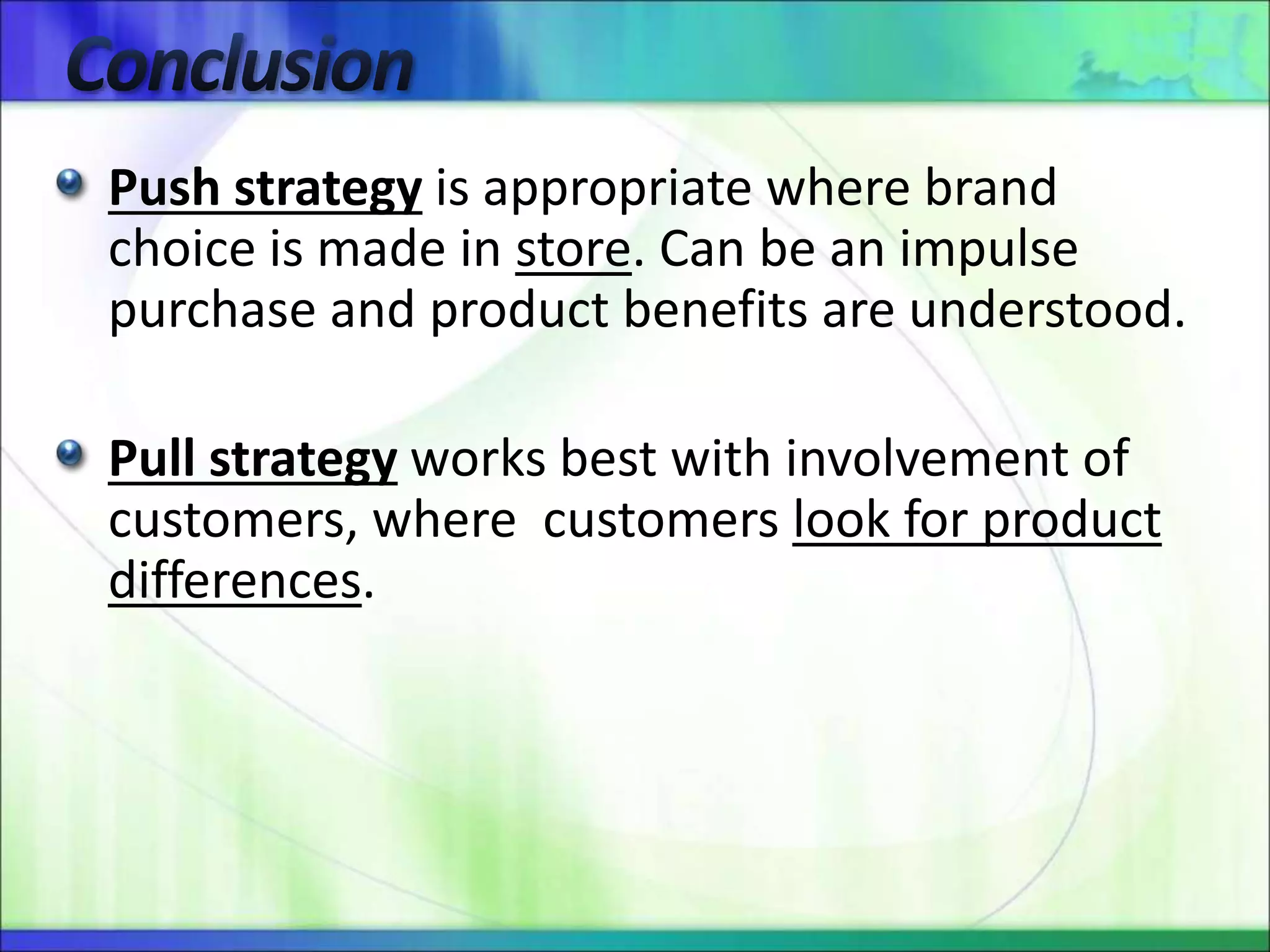 Push & pull strategy | PPT