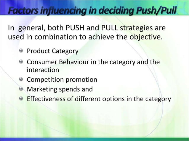 Push & pull strategy | PPT