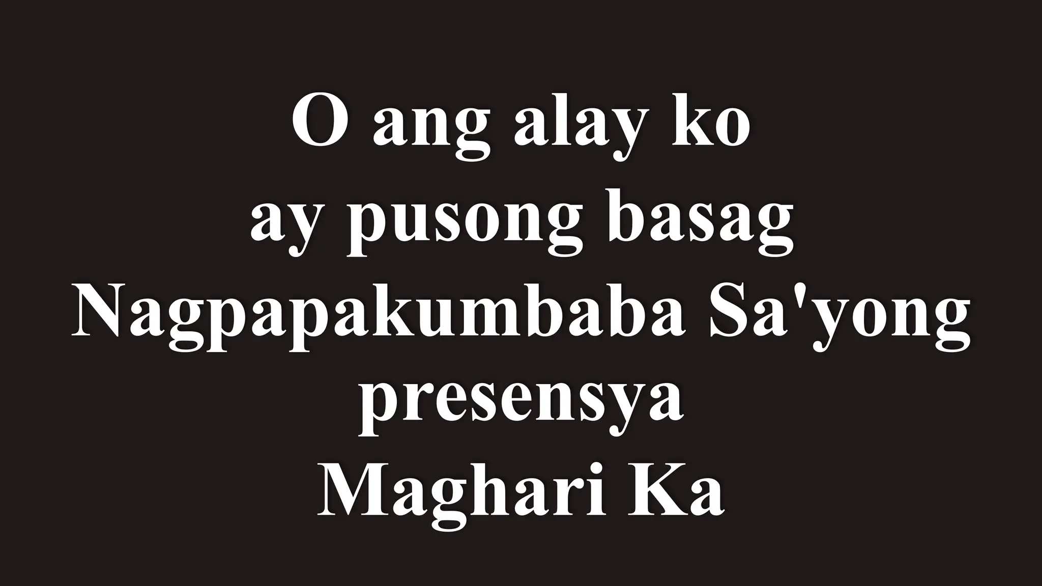 PUSONG BASAG by Spring Worship Song lyrics | PPTX