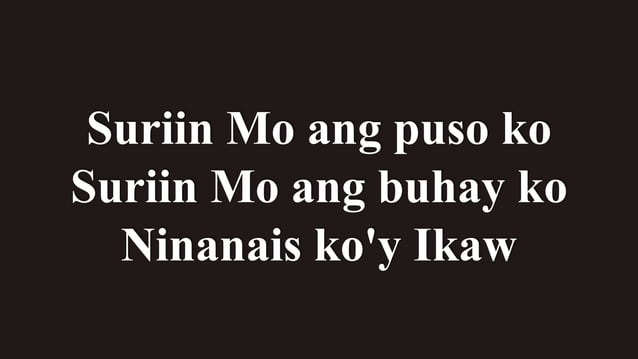 PUSONG BASAG by Spring Worship Song lyrics | PPTX