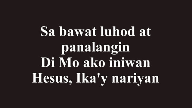 PUSONG BASAG by Spring Worship Song lyrics | PPTX