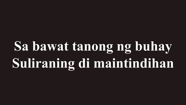 PUSONG BASAG by Spring Worship Song lyrics | PPTX