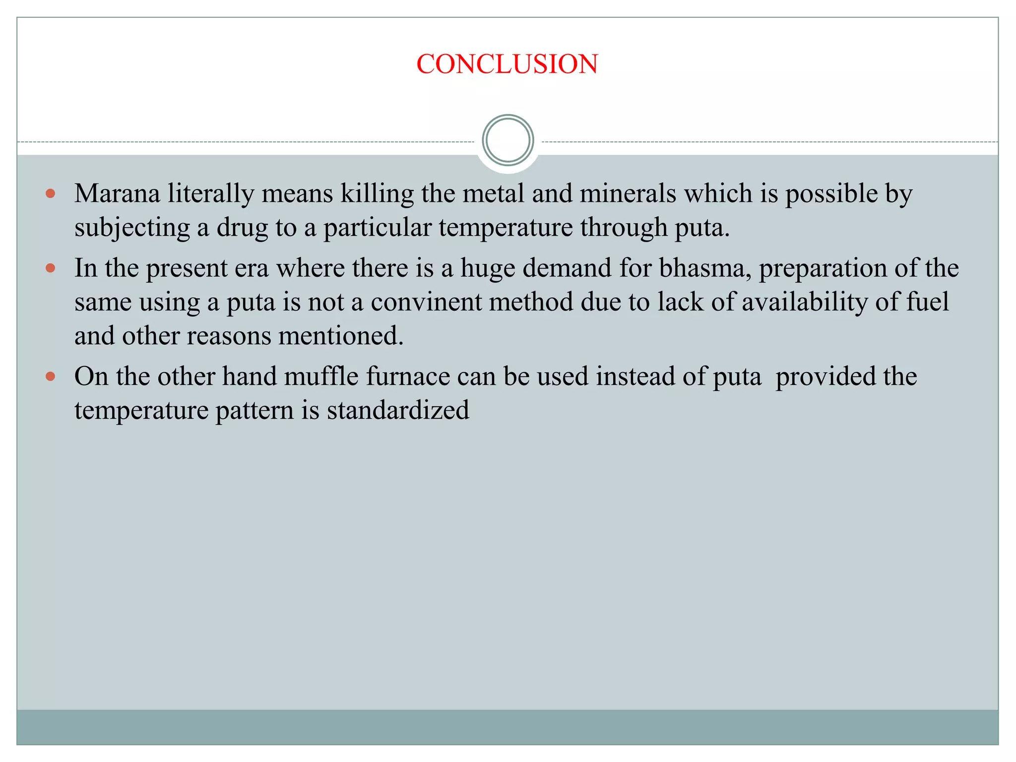 Puta and muffle furnace | PPTX