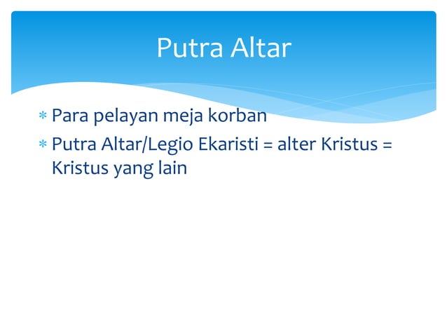 Putera altar sesi ldk | PPT