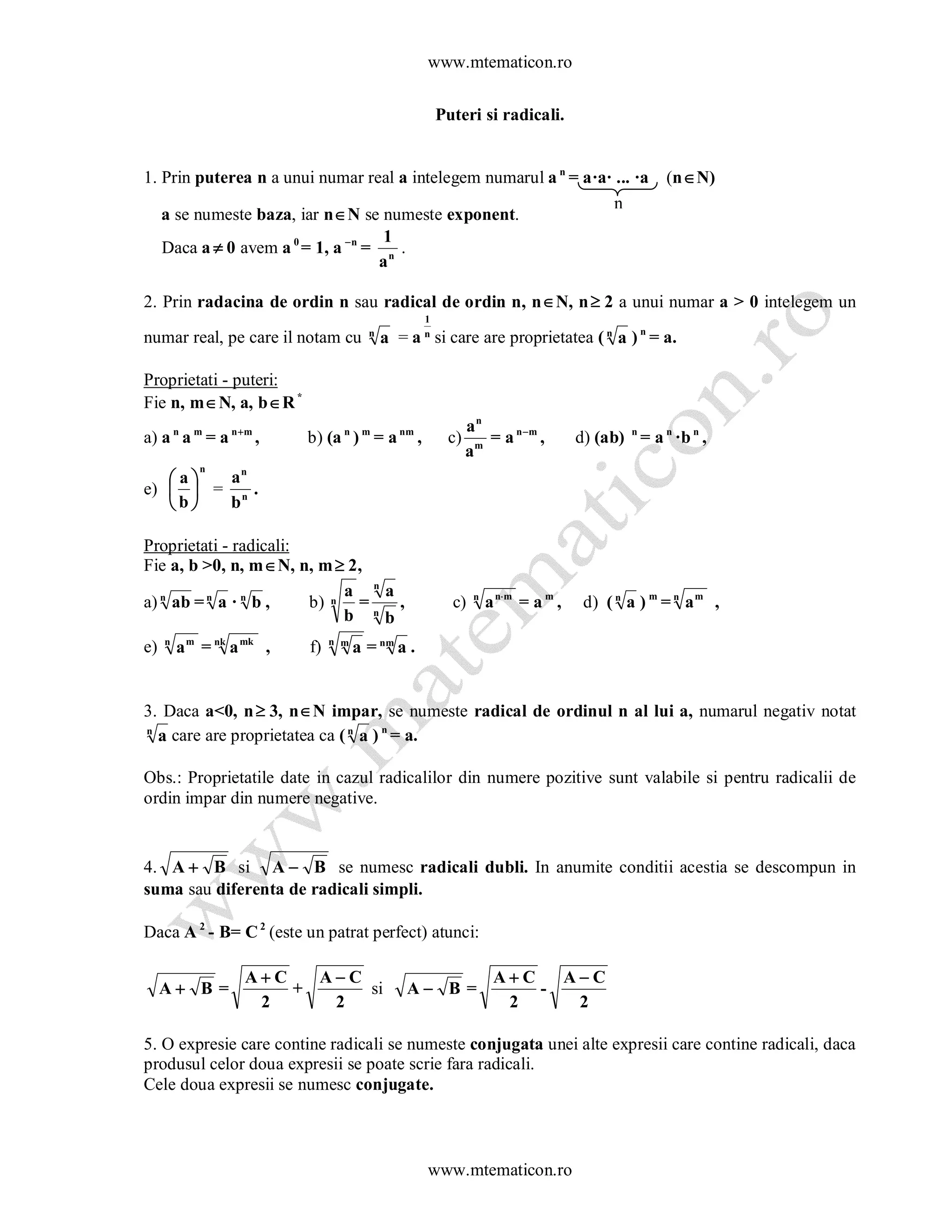 Puteri si radicali | PDF