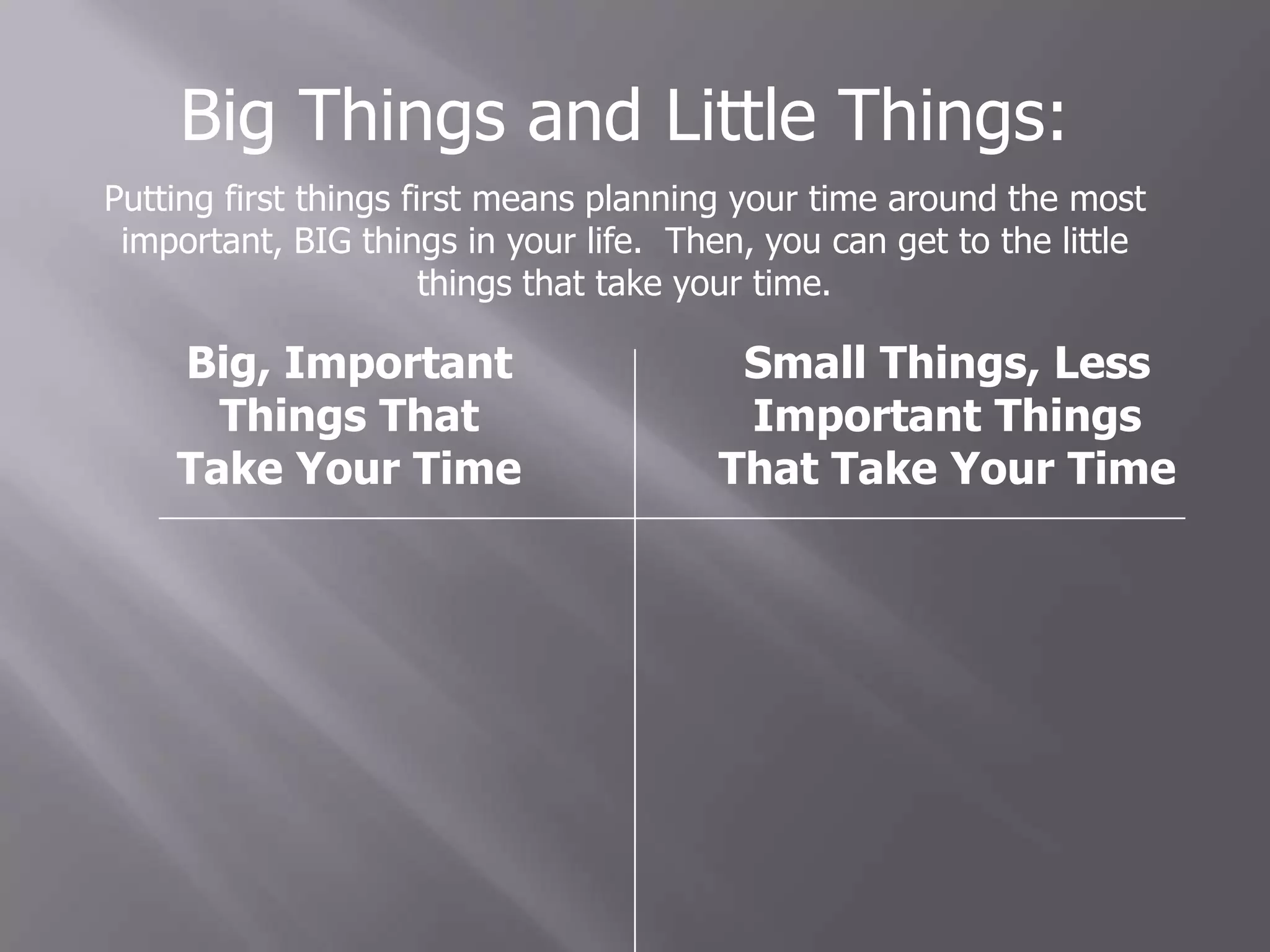 Put first things first, made by nadeem wagan | PPTX