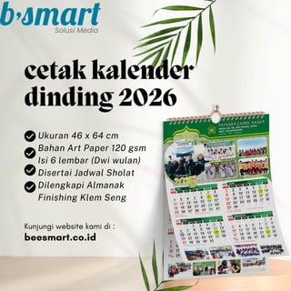 🌟 Kalender 2026 = Souvenir Bermanfaat 🌟 | PDF