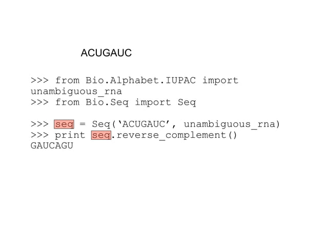 Puton bosc2010 bio_python-modules-rna | PPT