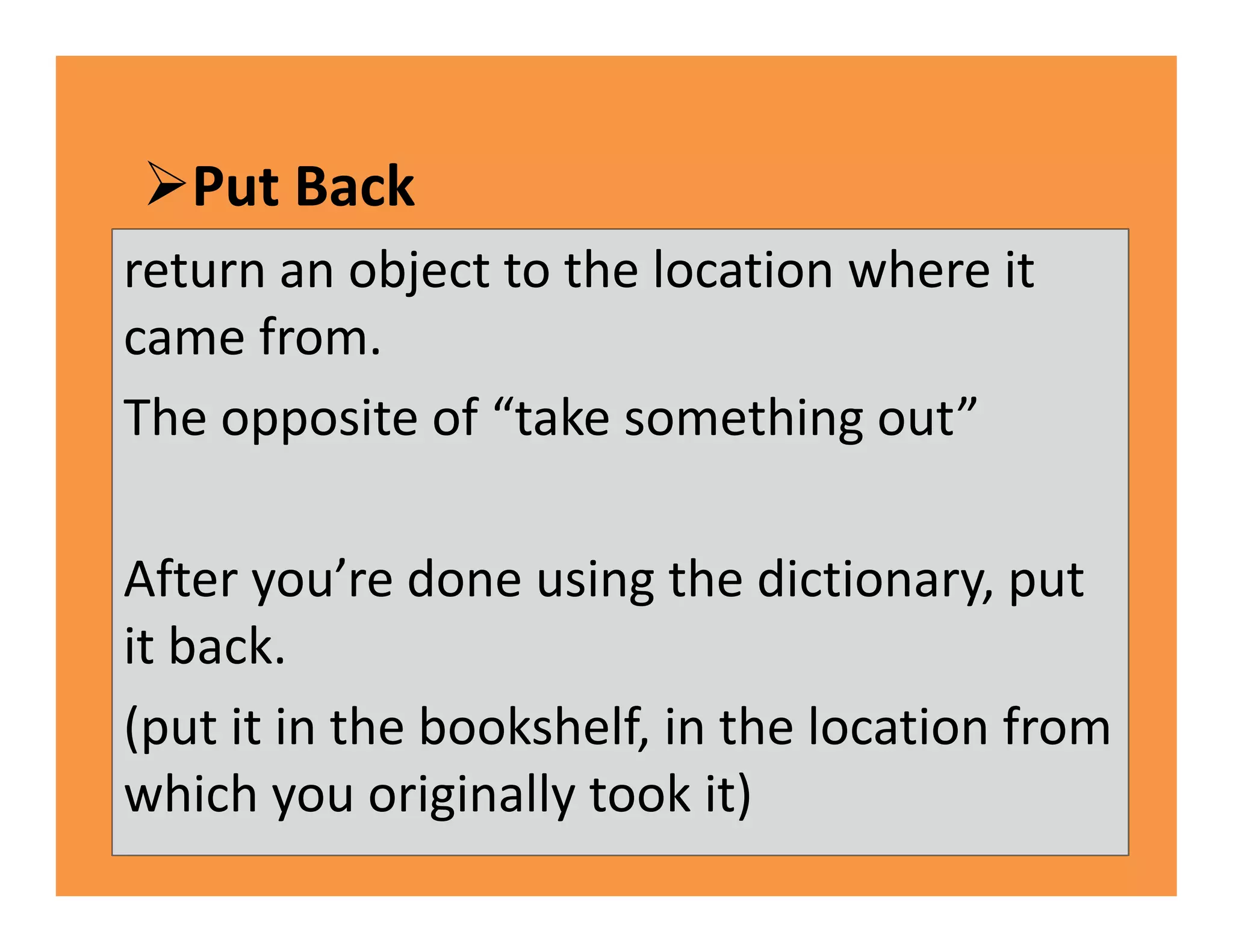 Put phrasal verb | PPT