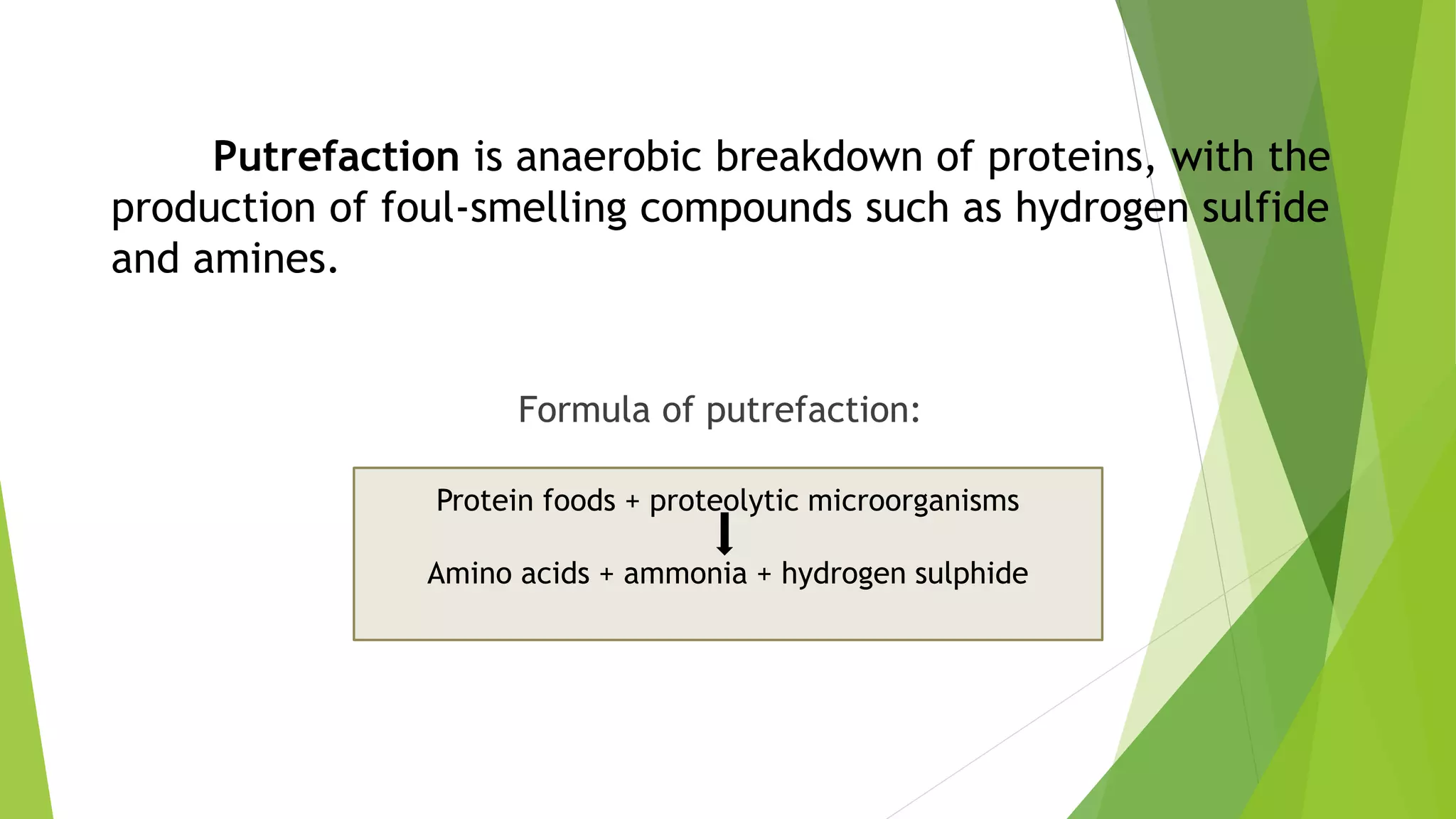 Putrefaction of food | PPTX