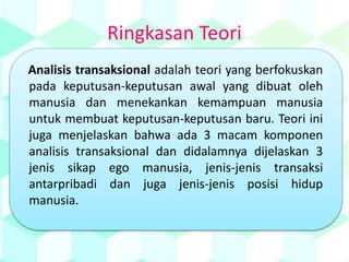 Analysis Transactional Theory | PPTX