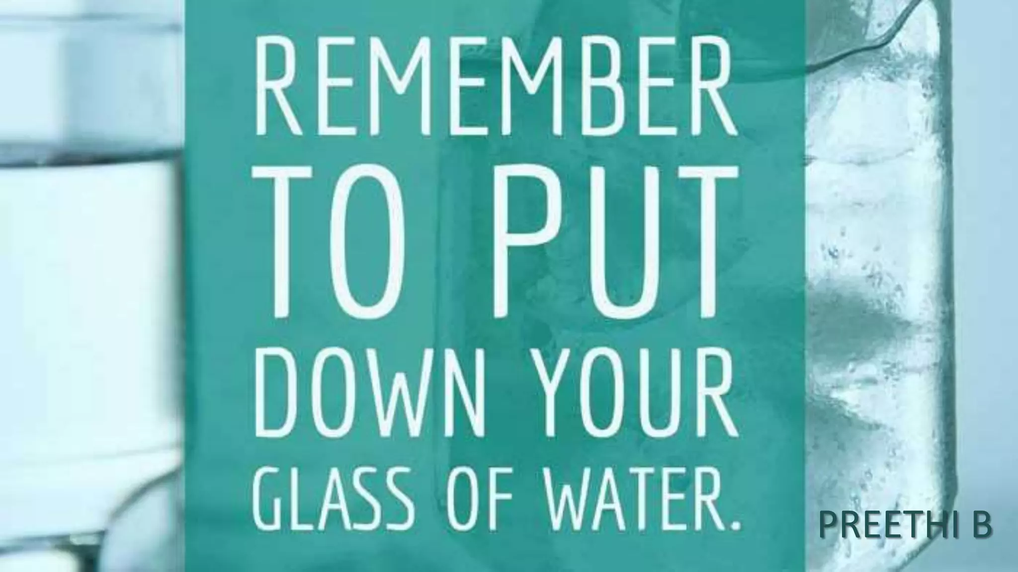 Put the glass down | PPT