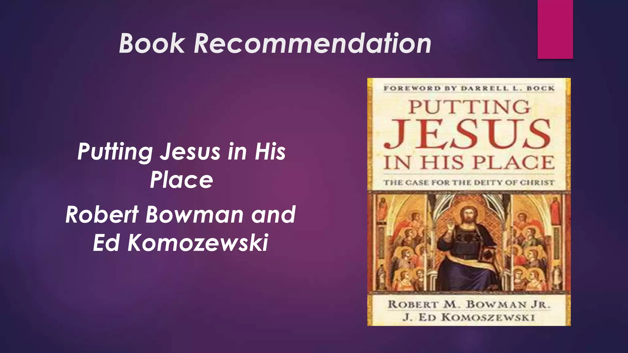 Putting Jesus in His Place | PPTX