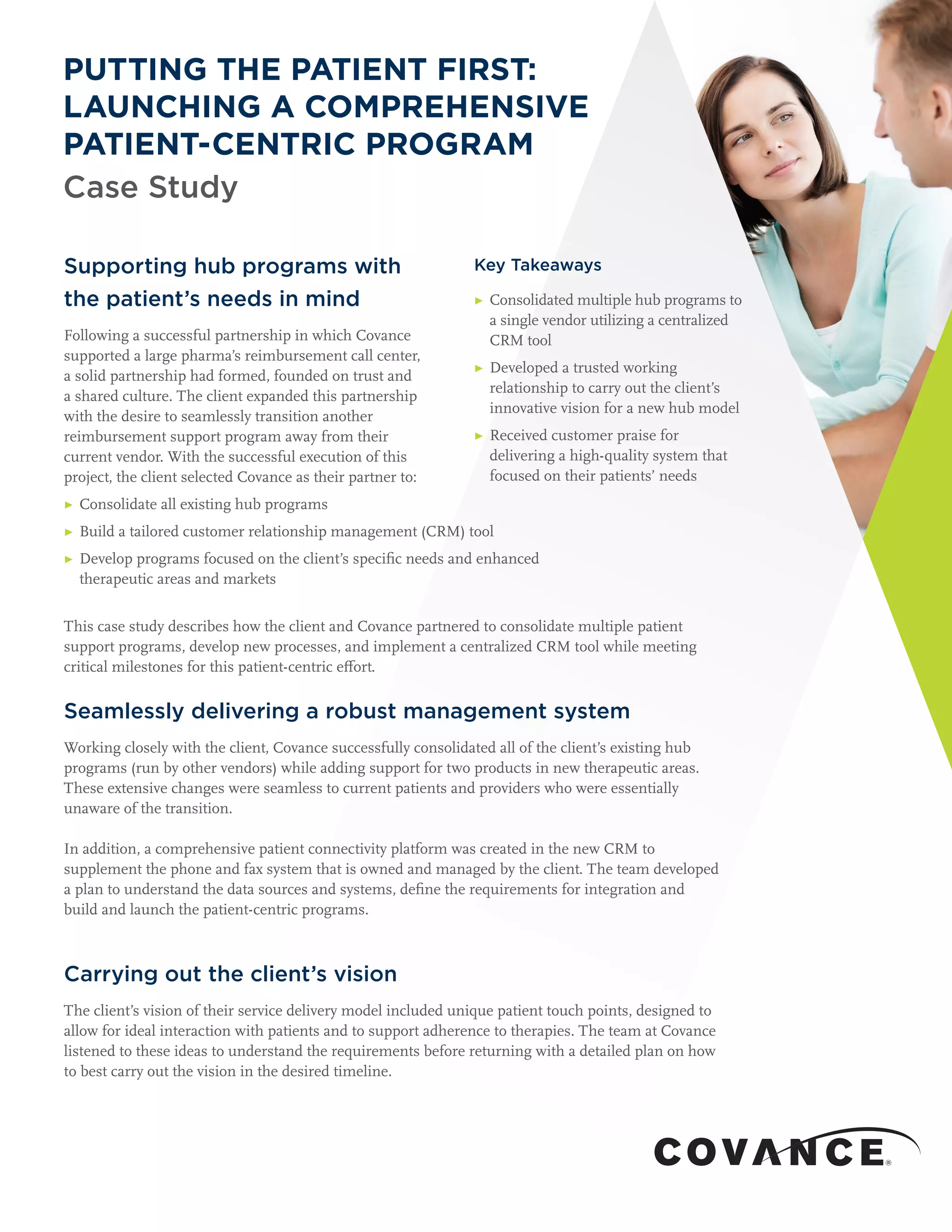 Putting the Patient First: Launching a Comprehensive Patient-Centric ...