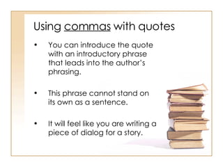 Putting Quotes in a Paper | PPT