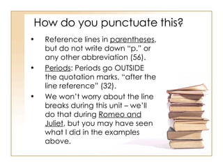 Putting Quotes in a Paper | PPT