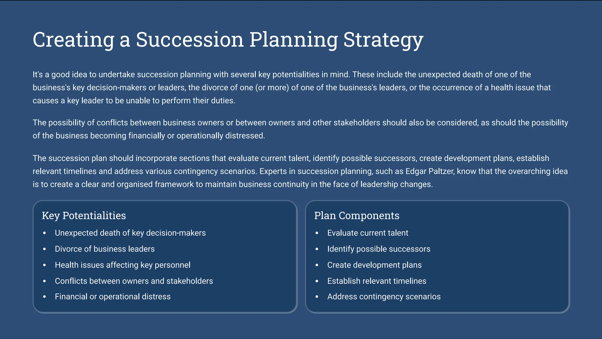 Putting Together a Succession Planning Strategy | PDF