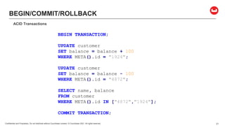 Putting the SQL Back in NoSQL - October 2022 - All Things Open | PPT