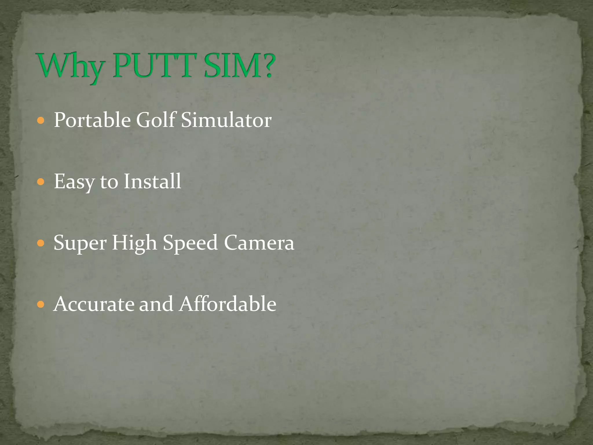PUTT SIM ppt | PPTX