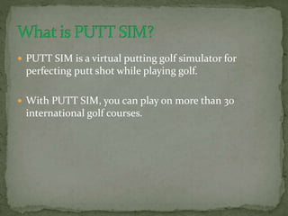 PUTT SIM ppt | PPTX
