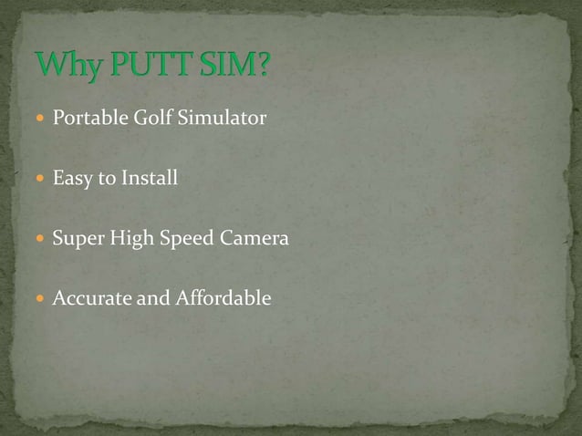 PUTT SIM ppt | PPT
