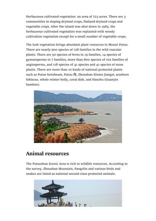 Putuo mountain scenic area | PDF