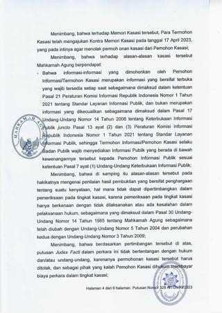 Putusan Kasasi MA No. 328-2023.Keterbukaan Informasi Publik.pdf