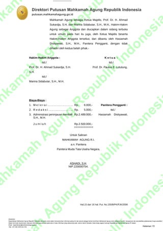 Putusan permohonan PK PT.Langgeng | PDF