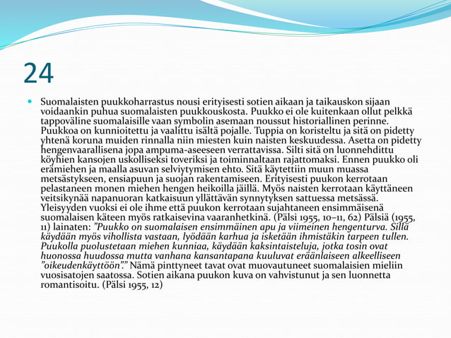 Puukon historia Suomessa | PPTX