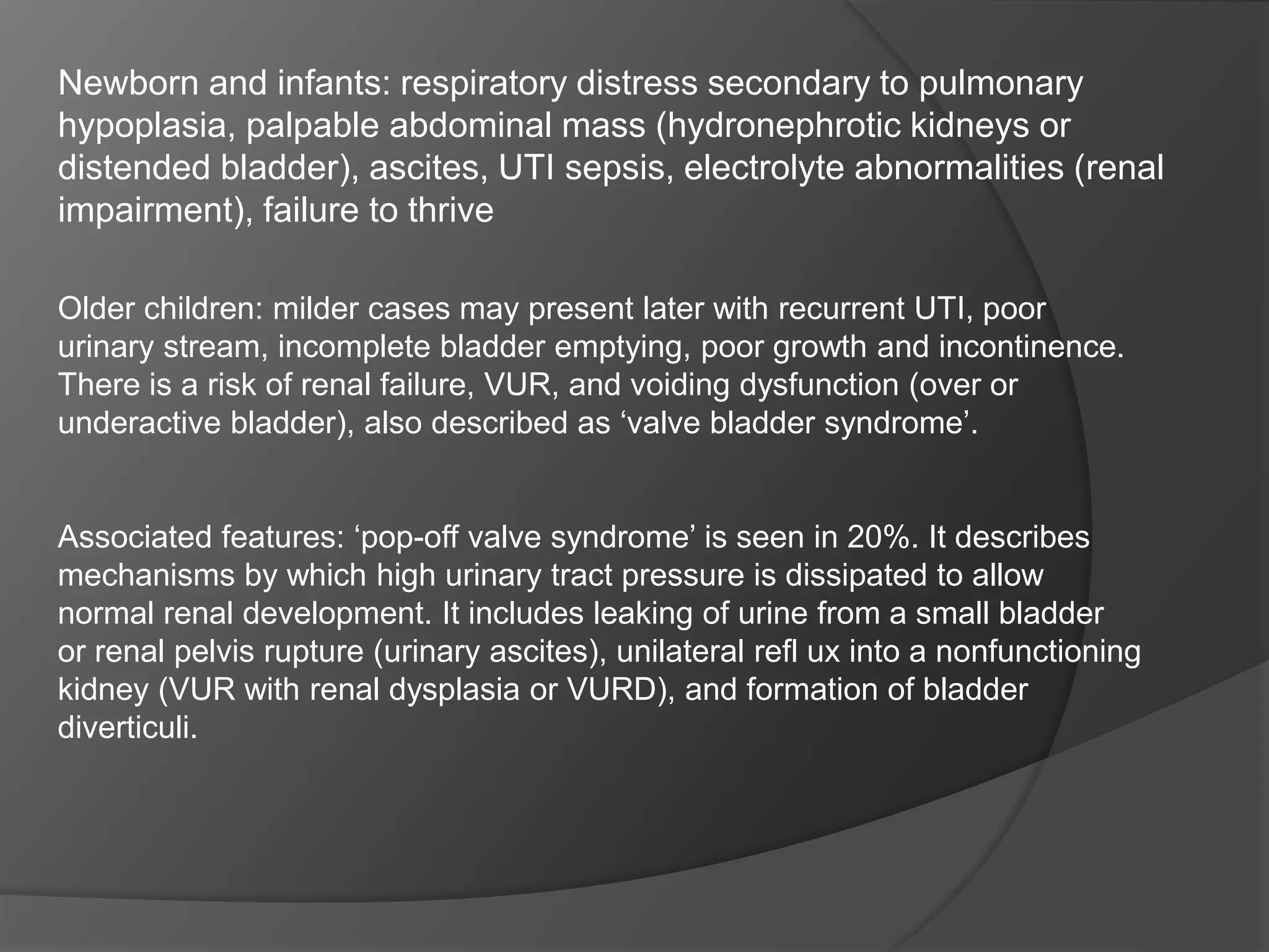 Posterior urethral valve | PPTX