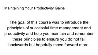 Scm lynda time management fundamentals | PPTX
