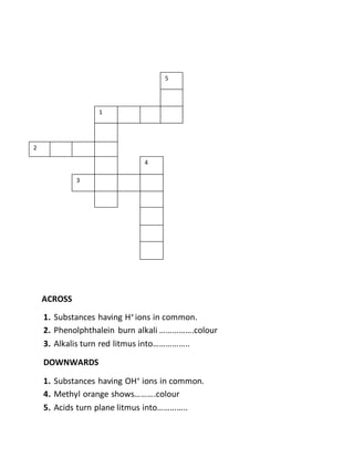 Puzzle chemistry | DOCX