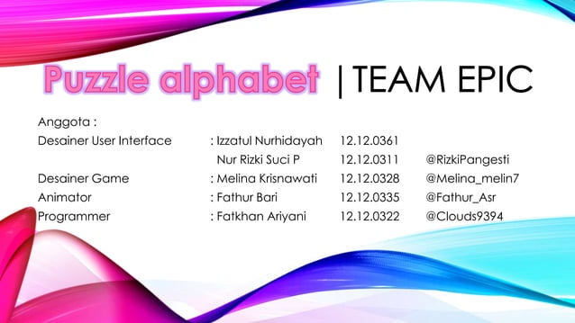 Multimedia 2D (Game) - Puzzle alphabet | PPT