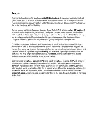 About TrueTime, Spanner, Clock synchronization, CAP theorem, Two-phase ...