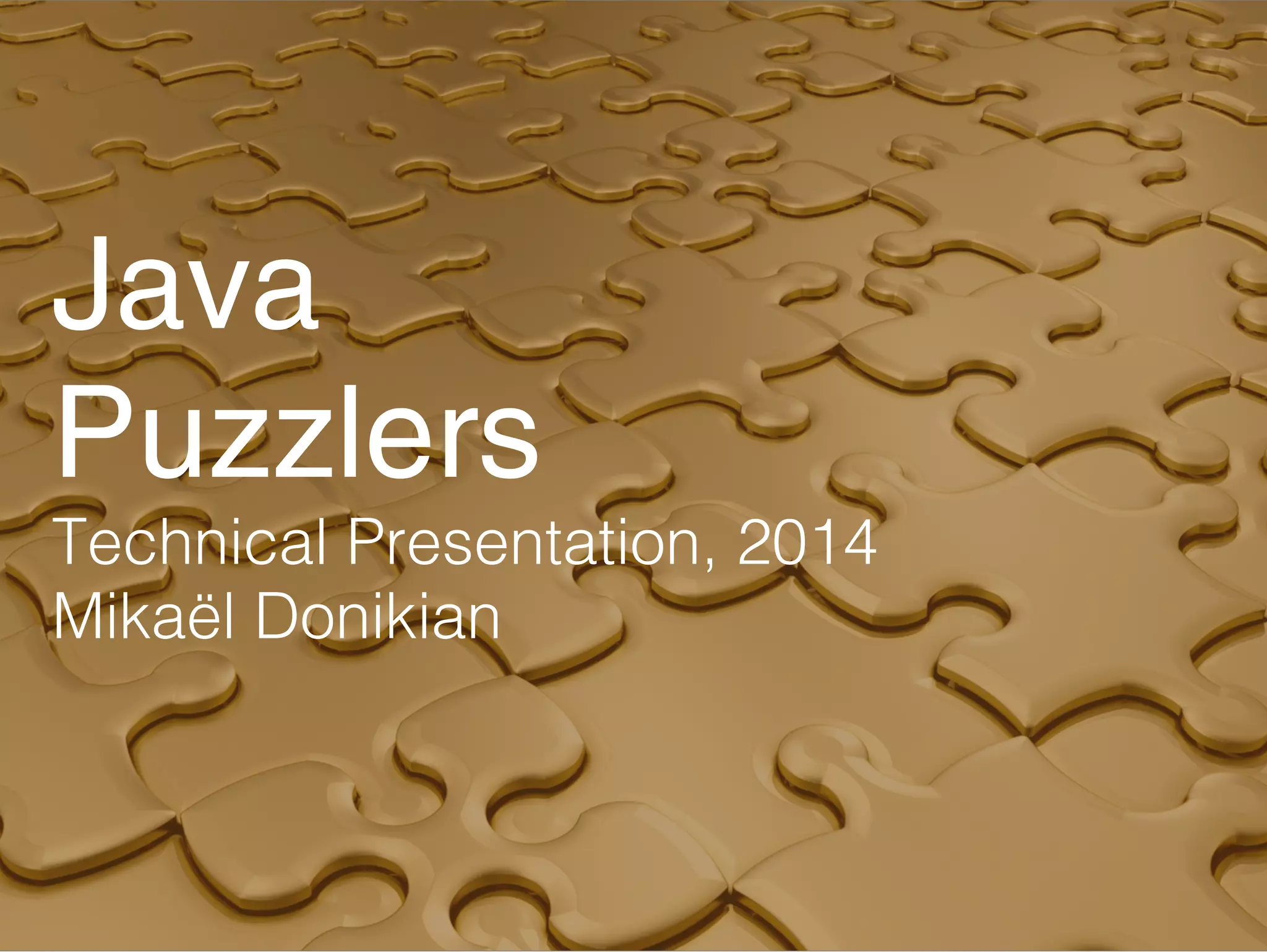 Java Puzzlers | PDF
