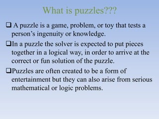 Puzzles | PPTX